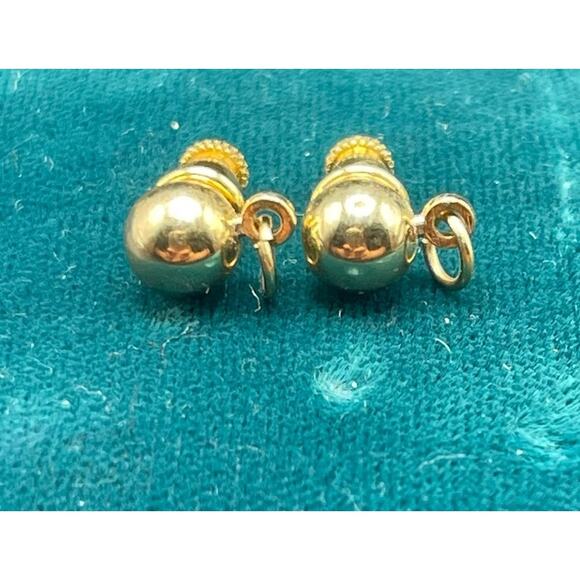 Unbranded | Jewelry | Vtg 4kt Gold Posts 6mm Ball Stud Earrings W Jump ...